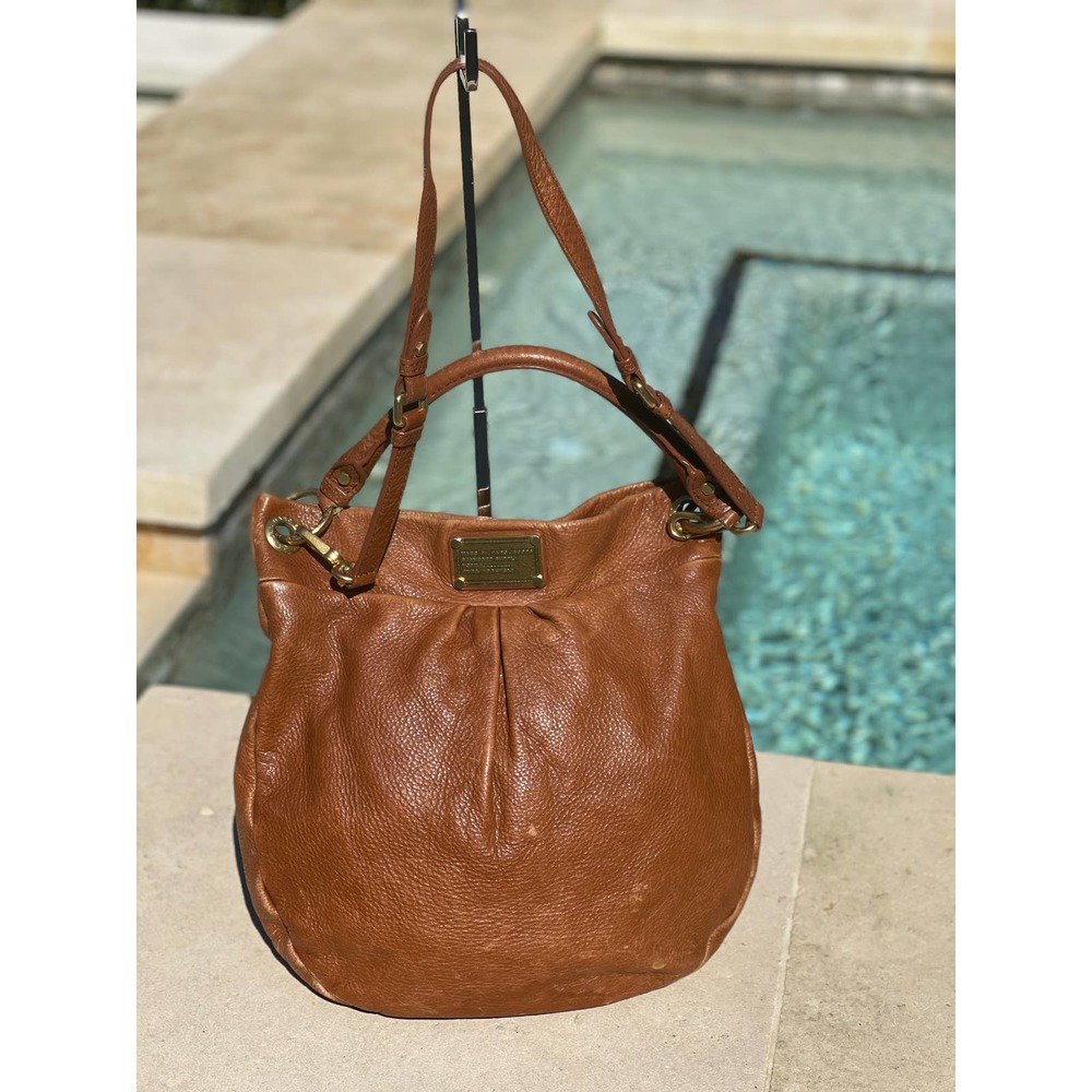 Vintage Marc Jacobs Large Brown Leather York Crossbod… - Gem